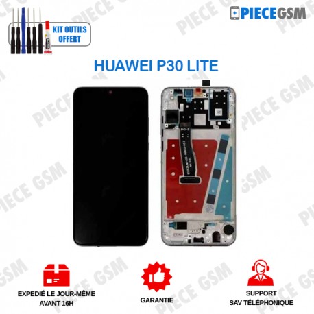 ECRAN + FRAME pour HUAWEI P30 LITE BLANC SILVER pas cher